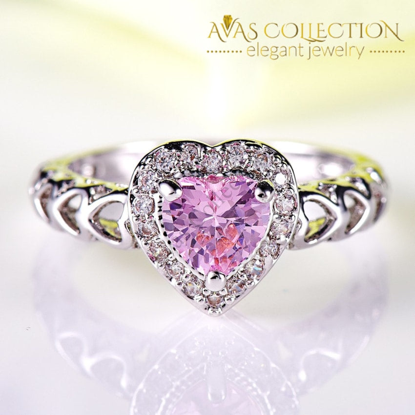 Pink Heart Ring – Avas Collection