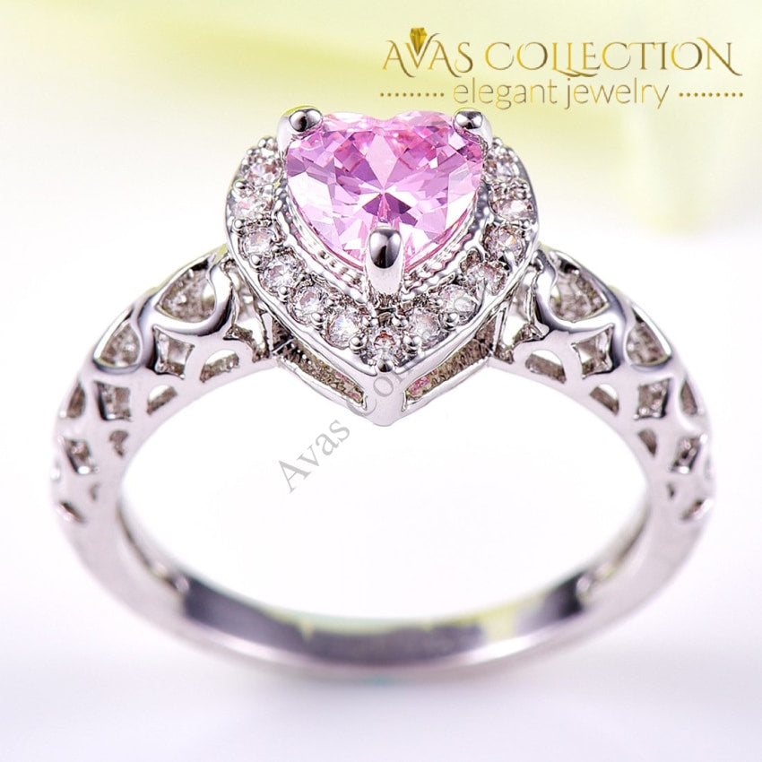 Pink Heart Ring – Avas Collection