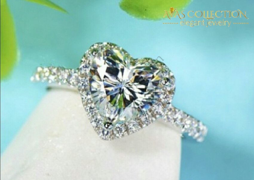 Violet / Stunning Heart Shape Ring – Avas Collection
